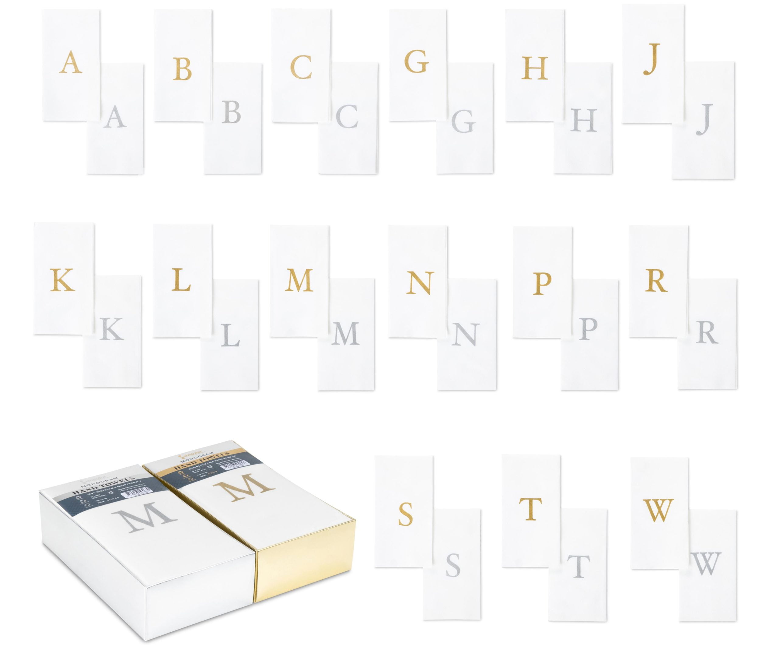 Singular Disposable Guest Towels - Monogram Hand Towels - Bathroom ...