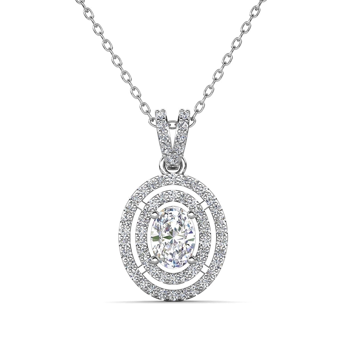 Click here for Cate & Chloe Zelda 18k White Gold Plated Pendant N... prices