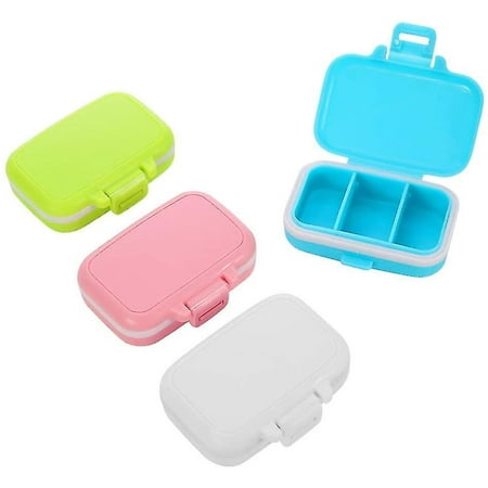 Blue Color Pill Box 3 Compartments Pill Box Small Pill Box With 3 ...