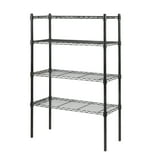 Hyper Tough 4 Tier Wire Shelf Unit, Black, 1400 lb. Capacity - Walmart.com