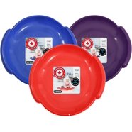 Superio 26" Round Snow Saucer Sled, 2 Pack Red/Fuchsia, Lightweight ...