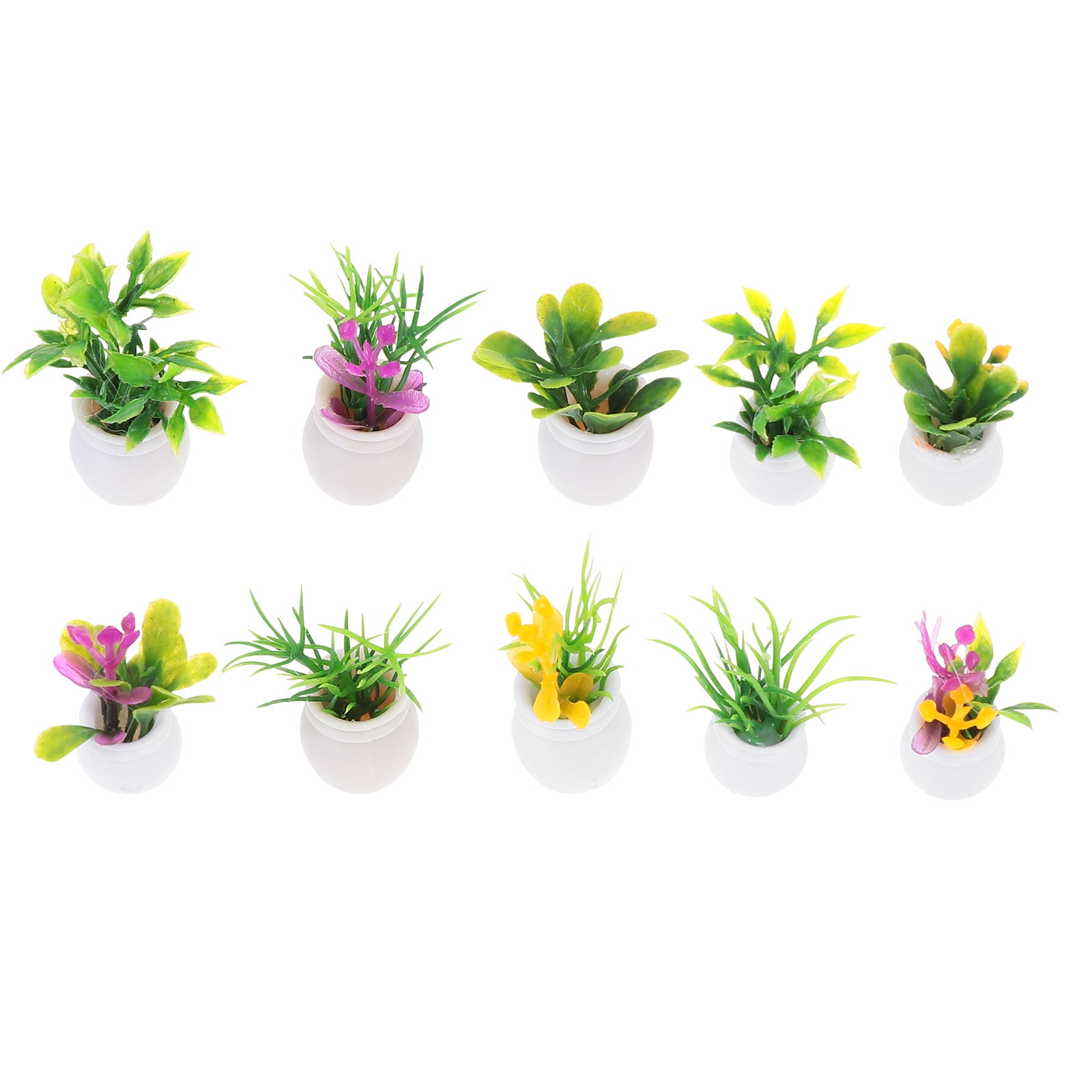 Mini Potted Plant Plants Flower Miniature Model Artificial Pot House ...