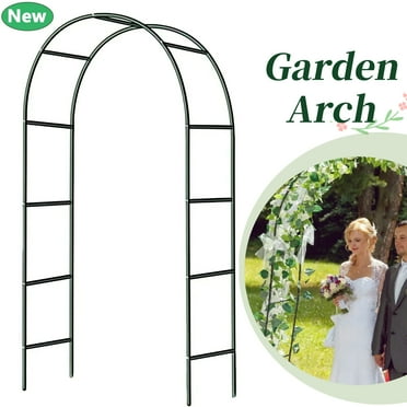 Hyindoor Metal Wedding Garden Arch Kit, 7.87x4.59x1.25FT, Plant & Party ...