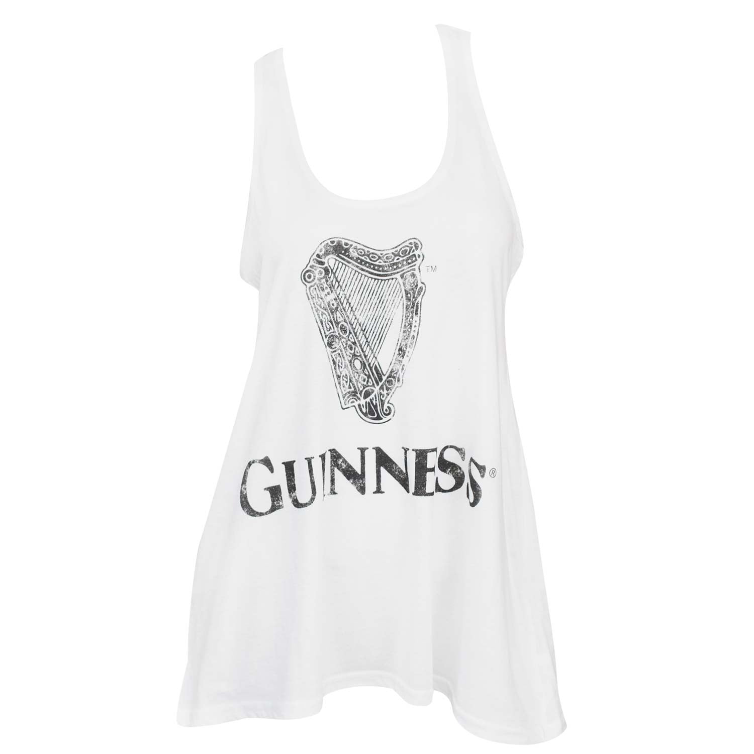 Guinness Women's White Distressed Logo Tank Top-Large - Walmart.com