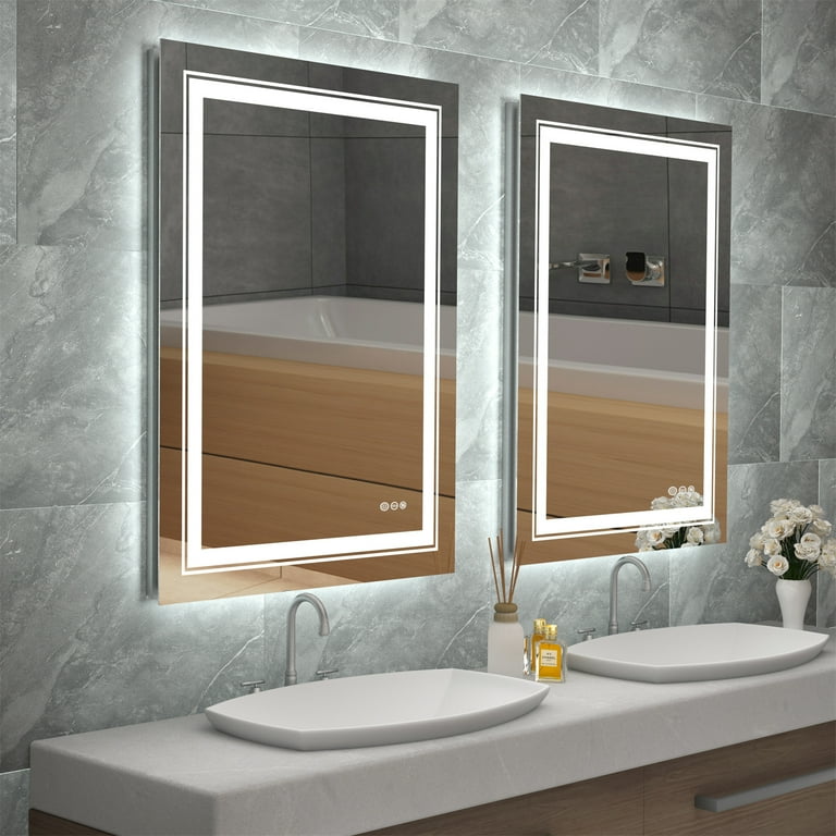 Square Backlit Mirror Bathroom
