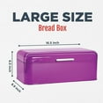 Culinary Couture Stainless Steel Bread Box for Kitchen Countertop Metal ...