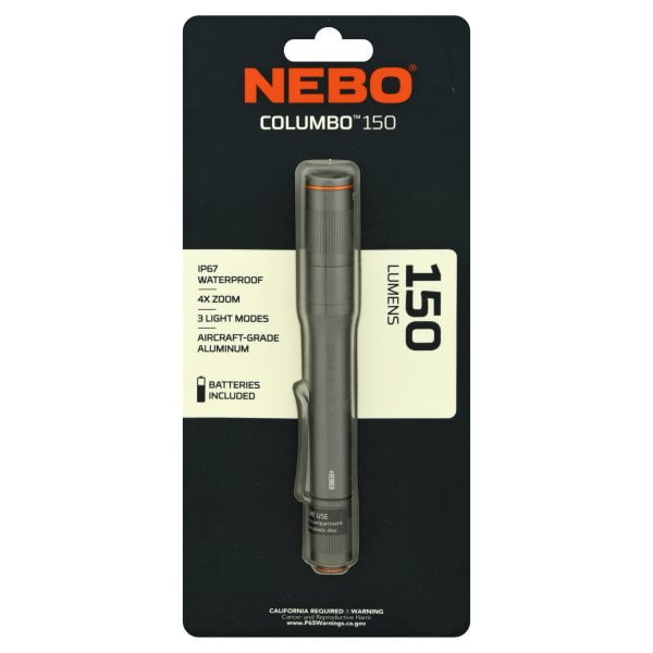Nebo NEB-POC-0007 Columbo LED Pen Light, Black, 150 Lumens - Walmart.com