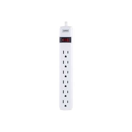 Staples - Power strip - AC 125 V - 1875 Watt - output connectors: 6 ...