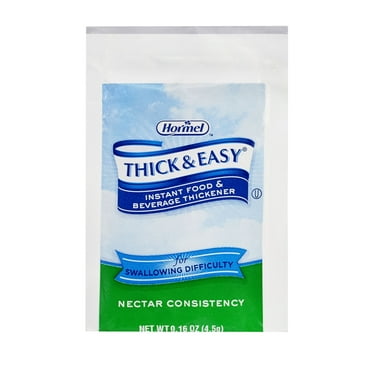 SimplyThick Easy Mix Food & Drink Thickener UnFlavored Honey Consistency 12 Gram Packet 100 Ct ...