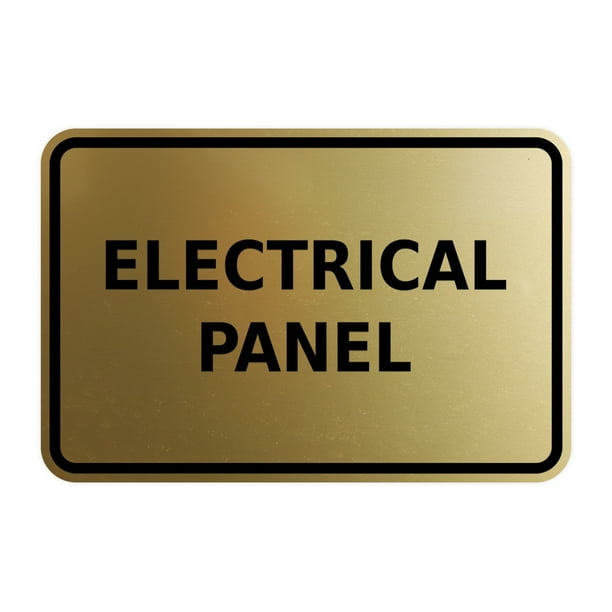 Classic Framed Electrical Panel Sign (Brushed Gold) - Large - Walmart.com