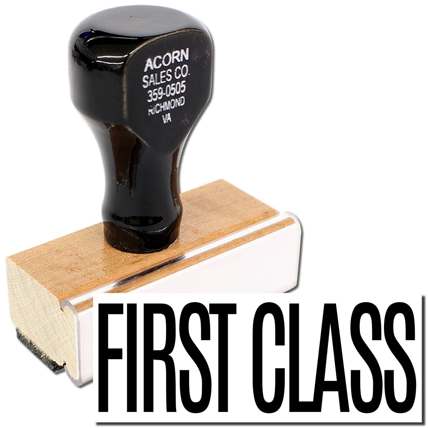 First Class Rubber Stamp, Wooden Handle Rubber Stamp, Laser Engraved ...