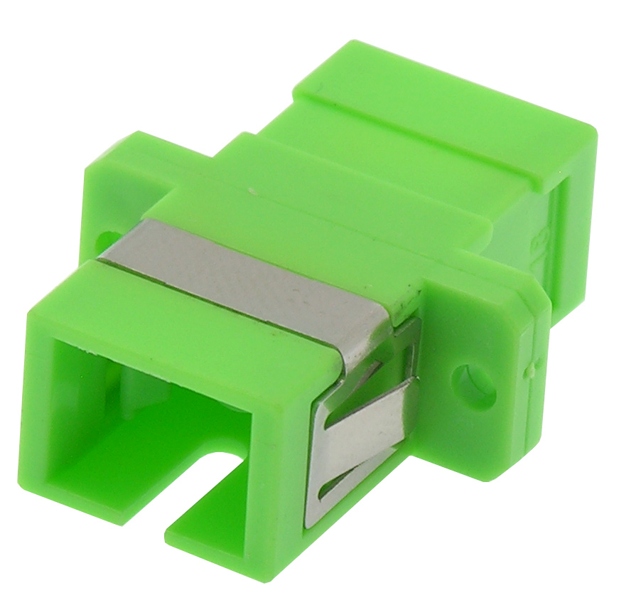 ACCL SC/APC Singlemode Simplex Fiber Optic Coupler with Flange, Green ...