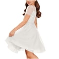 CYRBOKO Girls Dresses, Casual Holiday Summer A-line Kids Dresses White ...