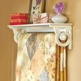 Deluxe Quilt Rack Wall Hanging with Shelf - White - Walmart.com