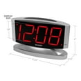 Sharp LED Digital Alarm Clock, Swivel Base, Silver Case, Red Display, SPC033D - Walmart.com