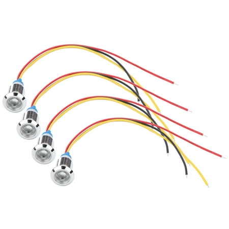 Dual Color Led 4 Sets PreWired Round LEDs Mini Common Anode 2Color ...