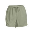 Terra & Sky Women's Plus Size Pull-On Drawstring Linen Shorts - Walmart.com