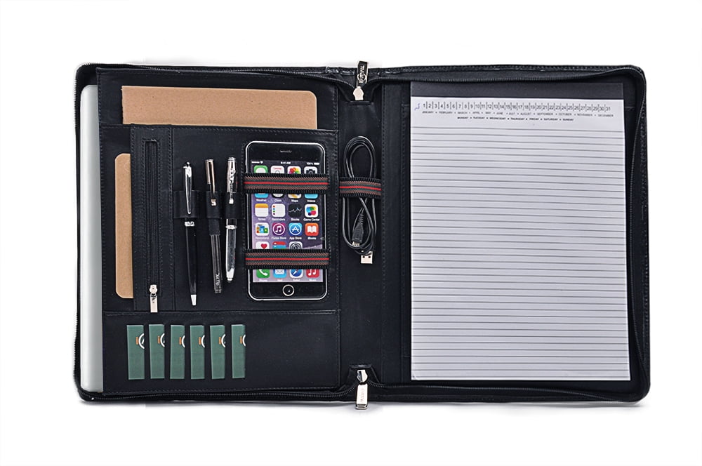 Design Leather Organizer Portfolio for A4 Notepad and 13 inch MacBook ...