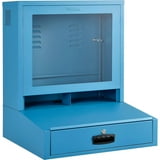 Global Industrial Countertop LCD Computer Cabinet Blue - Walmart.com