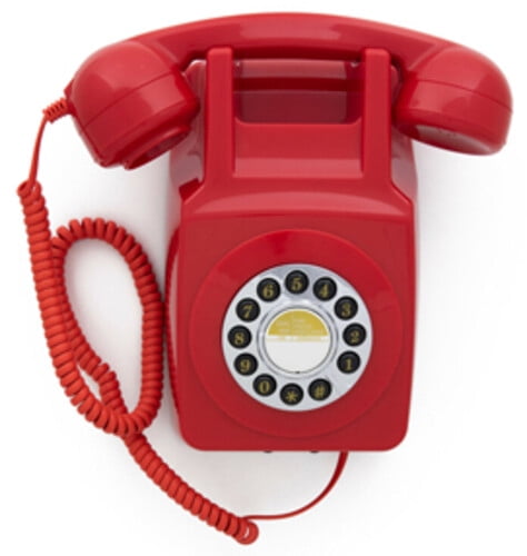 GPO Retro GPO746WRED 746 Wall Mount Push Button Telephone - Red [MISC ...