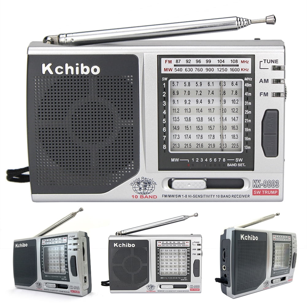 KK-9803 Radio completa 10 bandas FM/MW/SW1-8 Radio portátil AM FM para personas mayores | Bodega ...