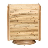 bali & pari Bethari Boho Nightstand 2-Shelf Natural Rattan Bedroom ...