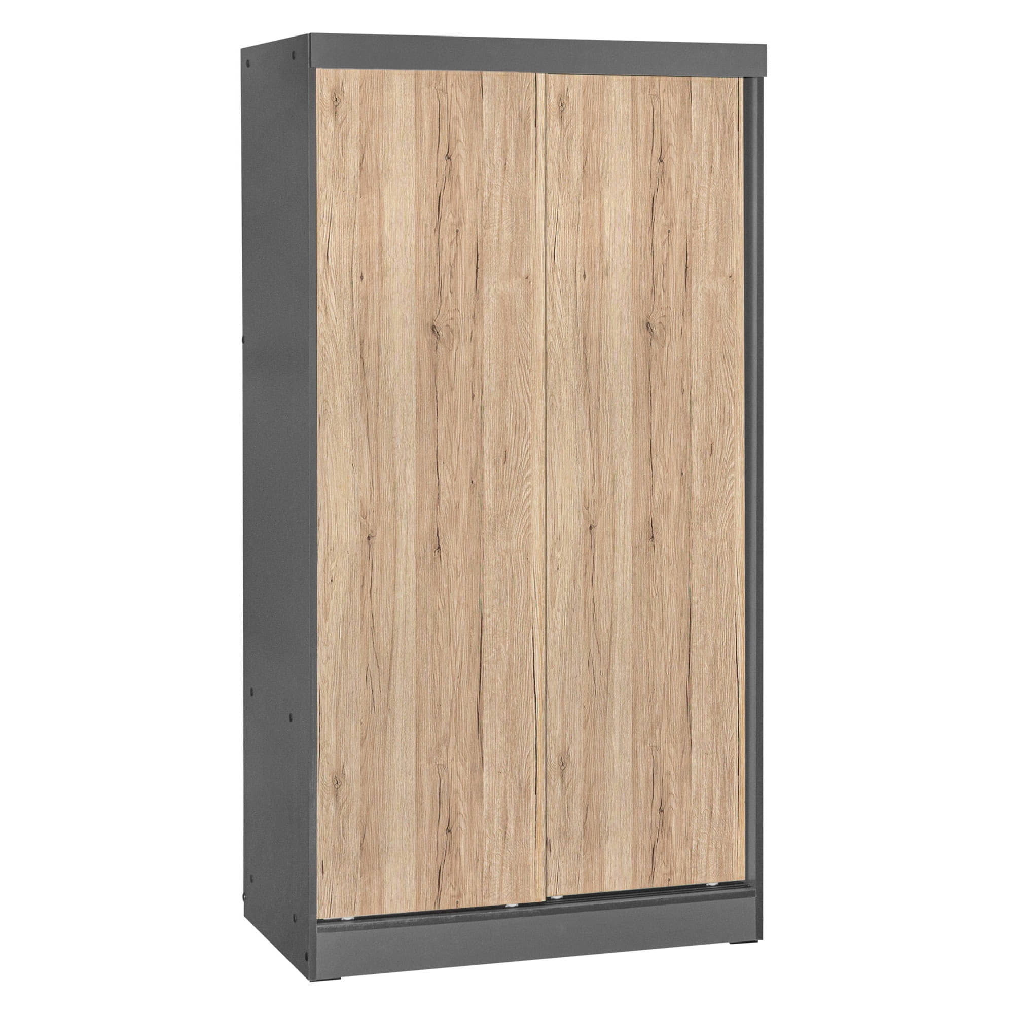 Modern Wood Double Sliding Door Wardrobe - Walmart.com