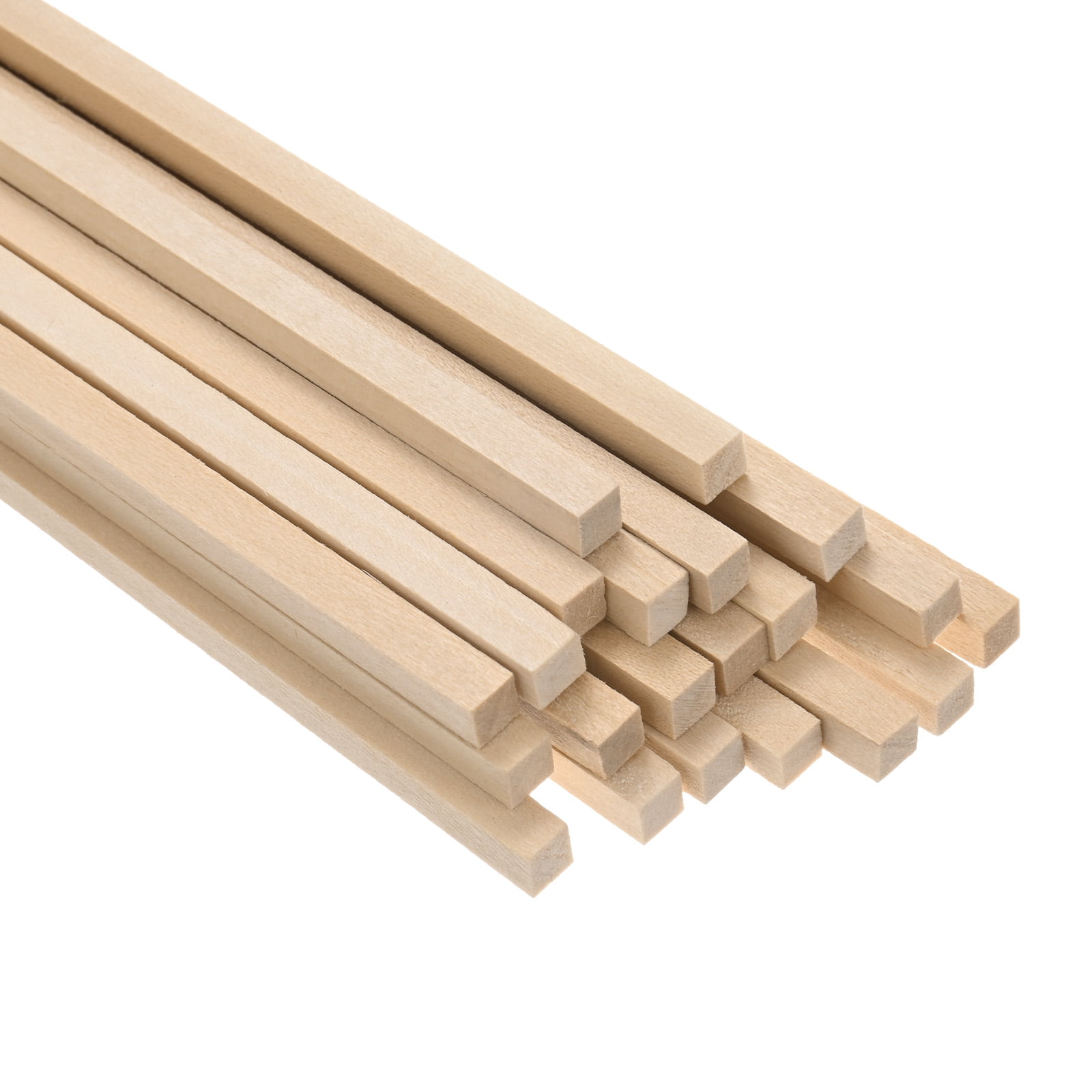Uxcell 20-Pack Varillas Cuadradas de Madera, 15/64 x 12 Pulgadas ...