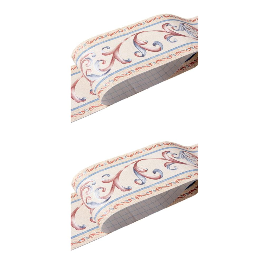 Yuarrent Línea de rodapiés autoadhesivos veteados de madera de PVC para ...