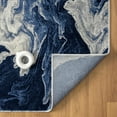 Luxe Weavers Marble Abstract Ocean Swirl Blue 6x9 Area Rug, Stain ...