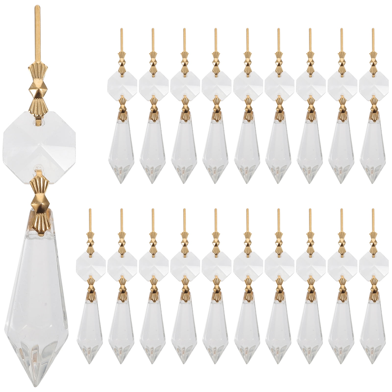 Click here for Har Adhesive 20pcs Clear Crystal Chandelier Icicle... prices