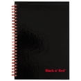Black n' Red™ Notebook/Journal, 8 1/4" x 5 7/8", Black/Red, 70 Pages ...