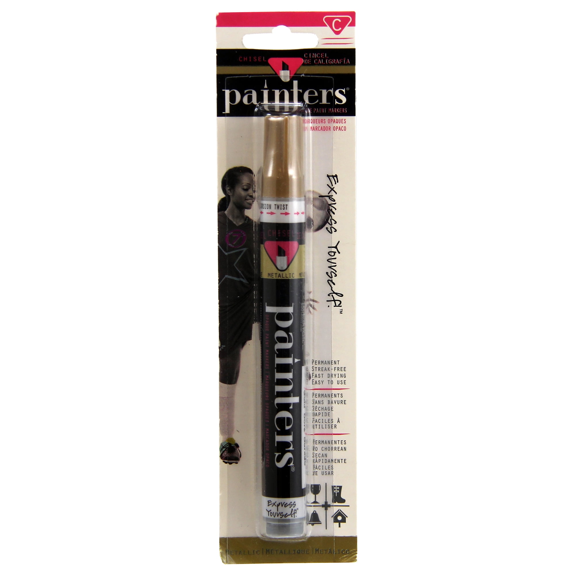 Painters Chisel Tip Gold Permanent Paint Marker, 1 Each - Walmart.com