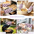 BZSMCE 2 Pack Pink Floral Lattice Print Heat Resistant Cotton Oven ...