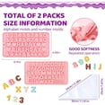 2 Pcs Silicone Chocolate Molds with Letters & Numbers, 100 Pcs Piping ...