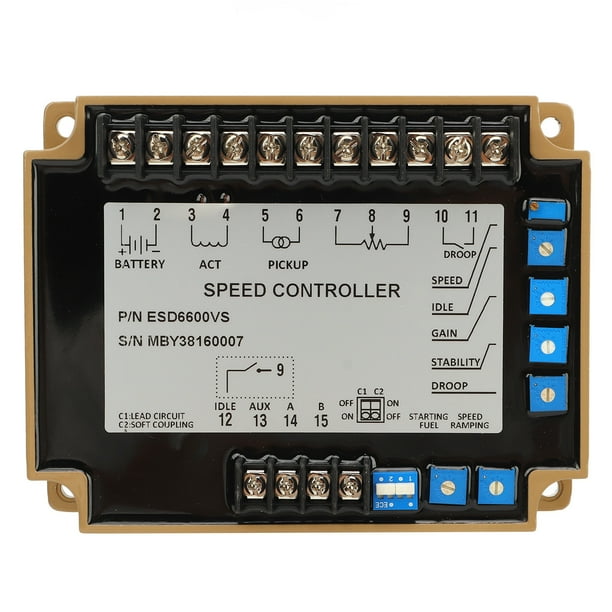 Electronic Speed Governor ESD6600VS Reverse Voltage Protection Generator Engine Speed Controller ...