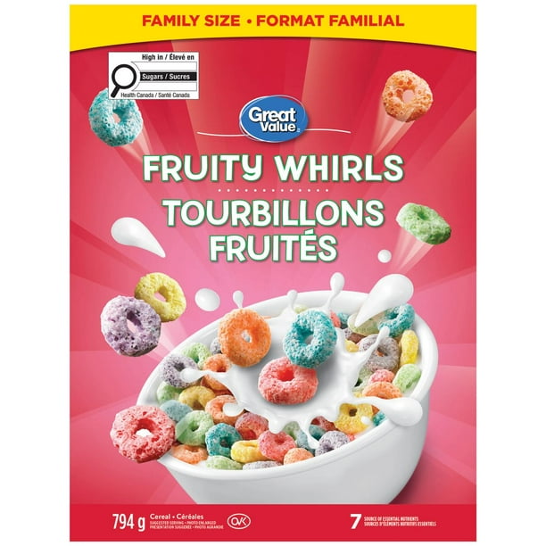 Great Value Fruity Whirls Cereal, 794 g - Walmart.ca