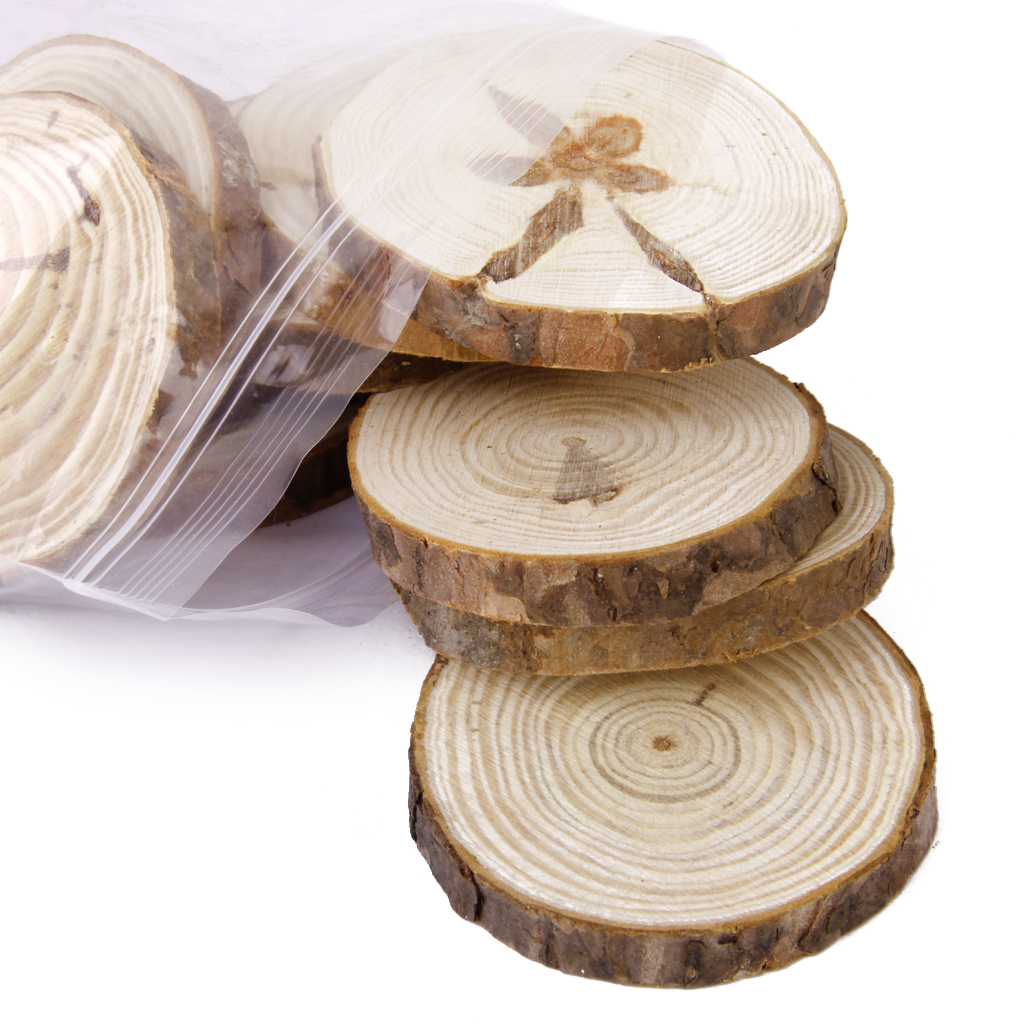 Buy Natural Wood Slices, Round Pinewood Slabs, 2 to 3 inches, Rustic ...