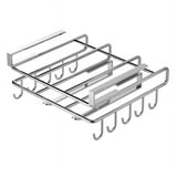 Triani Under Cabinet Rack Kitchen Storage Rack with 10 Hooks for Cup ...