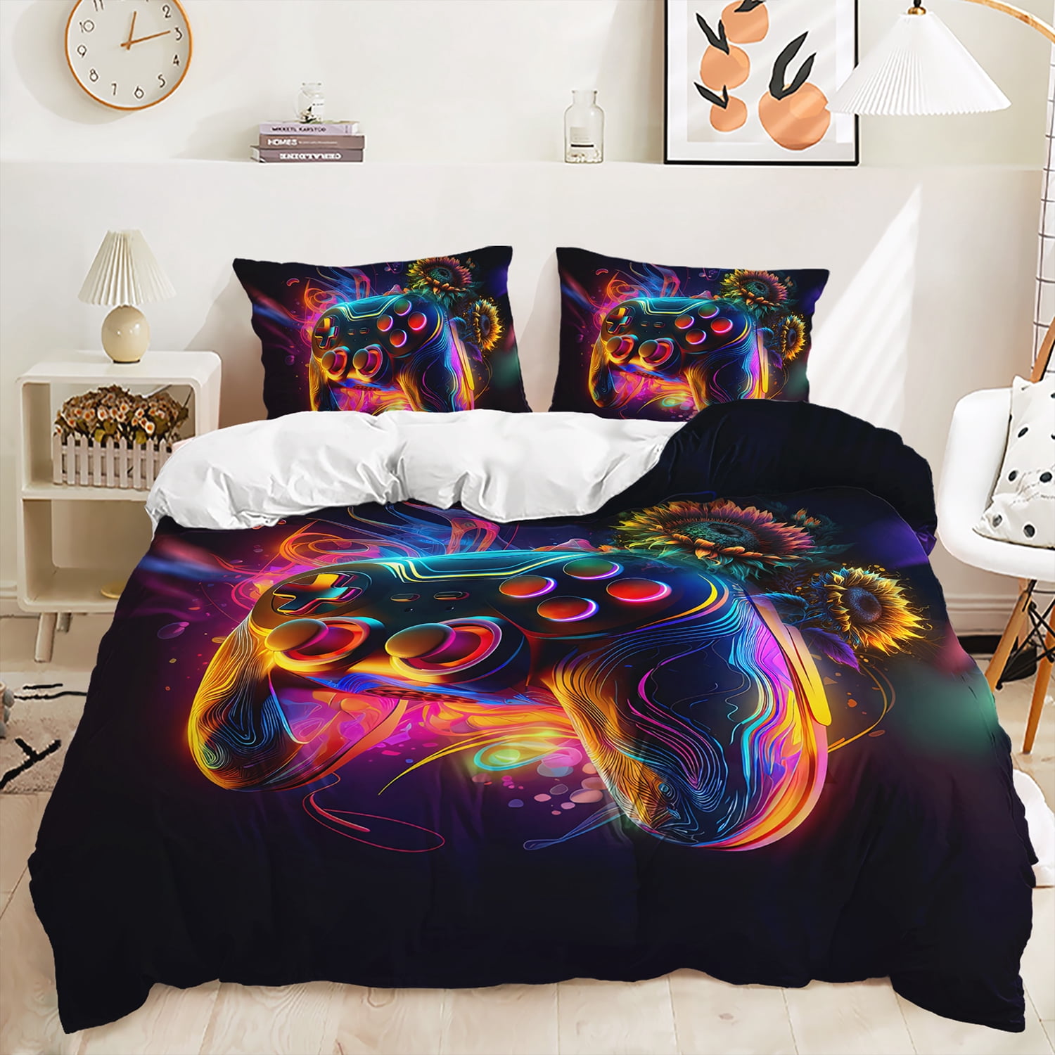 Hosima 3-piece 3D Digital Printed Duvet Cover,Game Controller Bedruckt ...