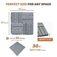 30 PCS Interlocking Deck Tiles Checker Pattern 12" x 12" Square Light ...