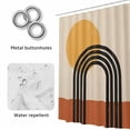 Boho Black Arch Sun Texture Shower Curtain Set, Waterproof Shower ...