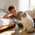 Btomtd Interactive Roller Ball Cat Toys, 8.3" Automatic Wand Catnip ...