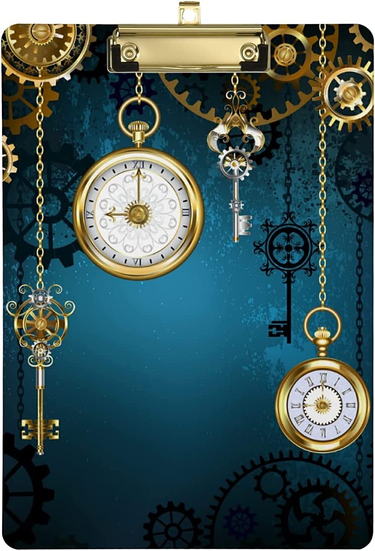 FMSHPON Antique Clocks Clipboard Hardboard Wood Nursing Clip Board and ...