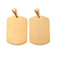 304 Stainless Steel Pendants Stamping Blank Tag Rectangle Golden ...
