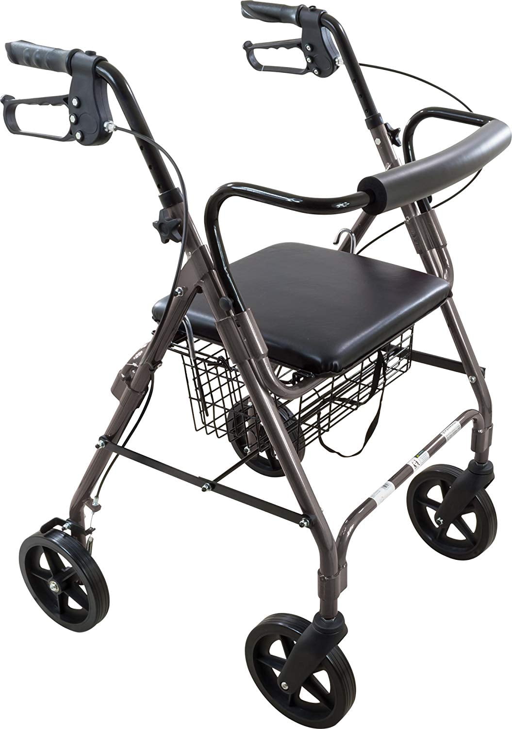 ProBasics Aluminum Rollator, 8" Wheels, Black, 300 lb Weight Capacity ...