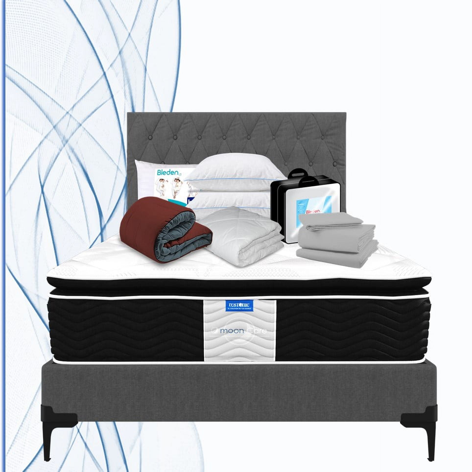 Colchon Moon Matrimonial + Set de cama completo. Restonic Anti-ácaros ...
