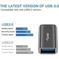 2-Pack Aluminum Type A Female to Female -Connector Converter,USB 3.0 ...