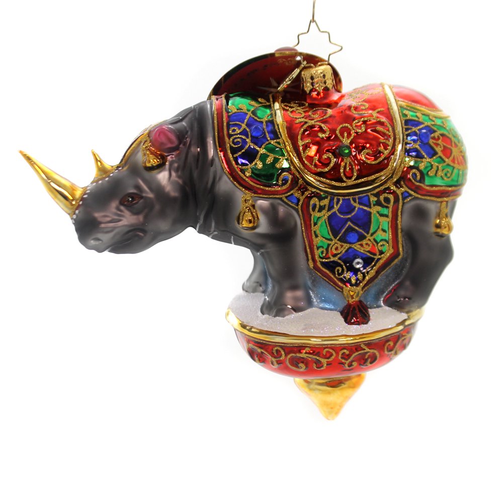 Christopher Radko ROYAL RHINO Glass Circus Perform 1019223 - Walmart ...