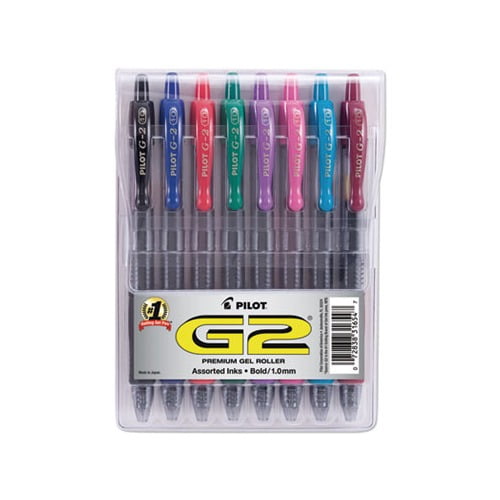 G2 Premium Retractable Gel Pen Bold 1 mm, Assorted Ink/Barrel, 8/Pack ...